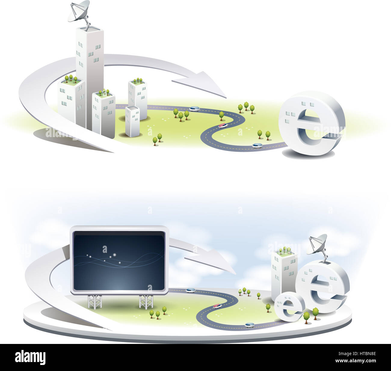 Green e City Stock Photo - Alamy