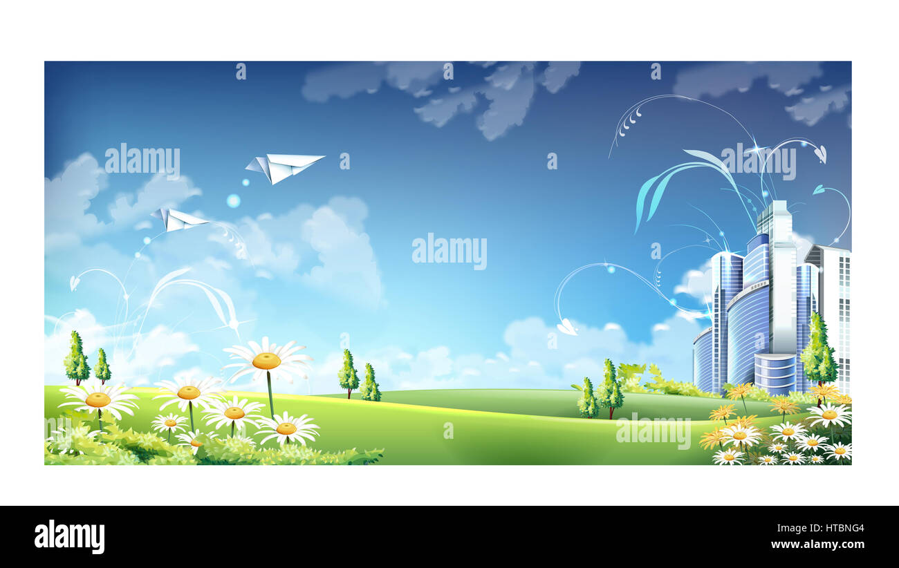 Urban city pollution vector design hi-res stock photography and images ...