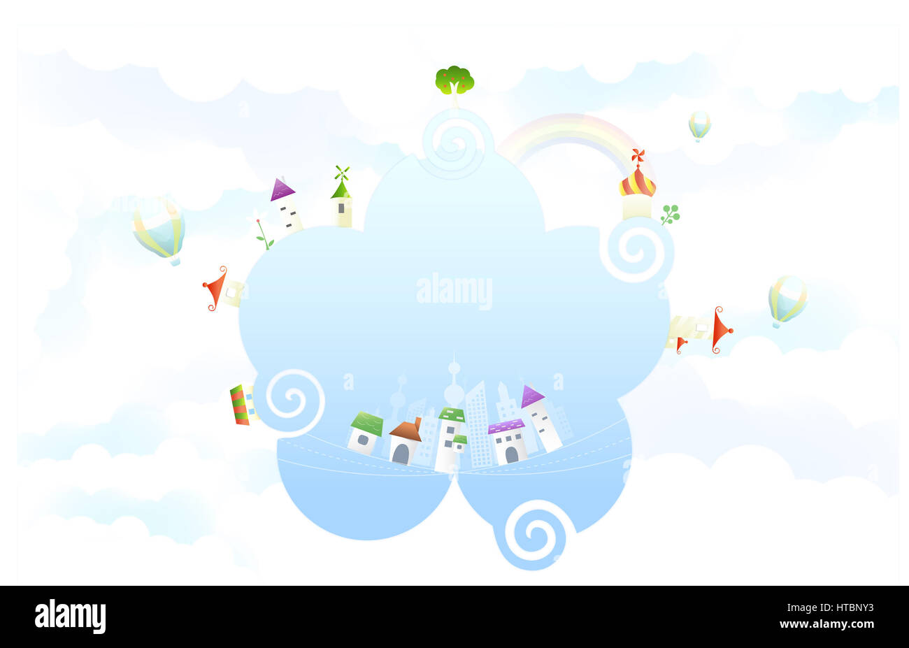 Beautiful green view city Cut Out Stock Images & Pictures - Alamy