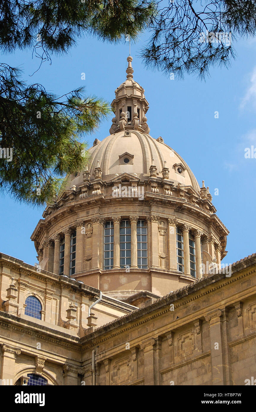 The dome of the National Palace in Barcelona, Spain Stock Photo - Alamy