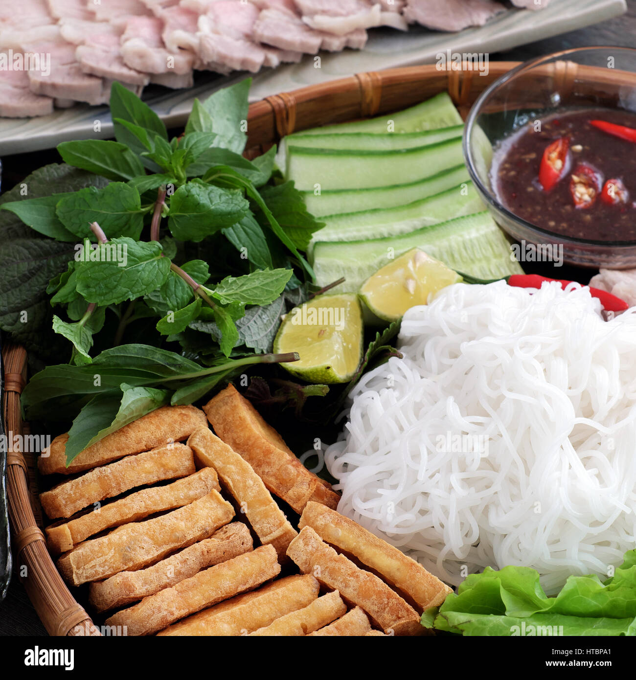 Delicious Vietnamese food, bun dau mam tom, popular street food from ...