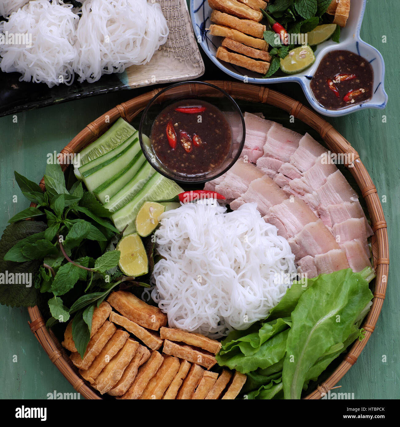 Delicious Vietnamese food, bun dau mam tom, popular street food from ...