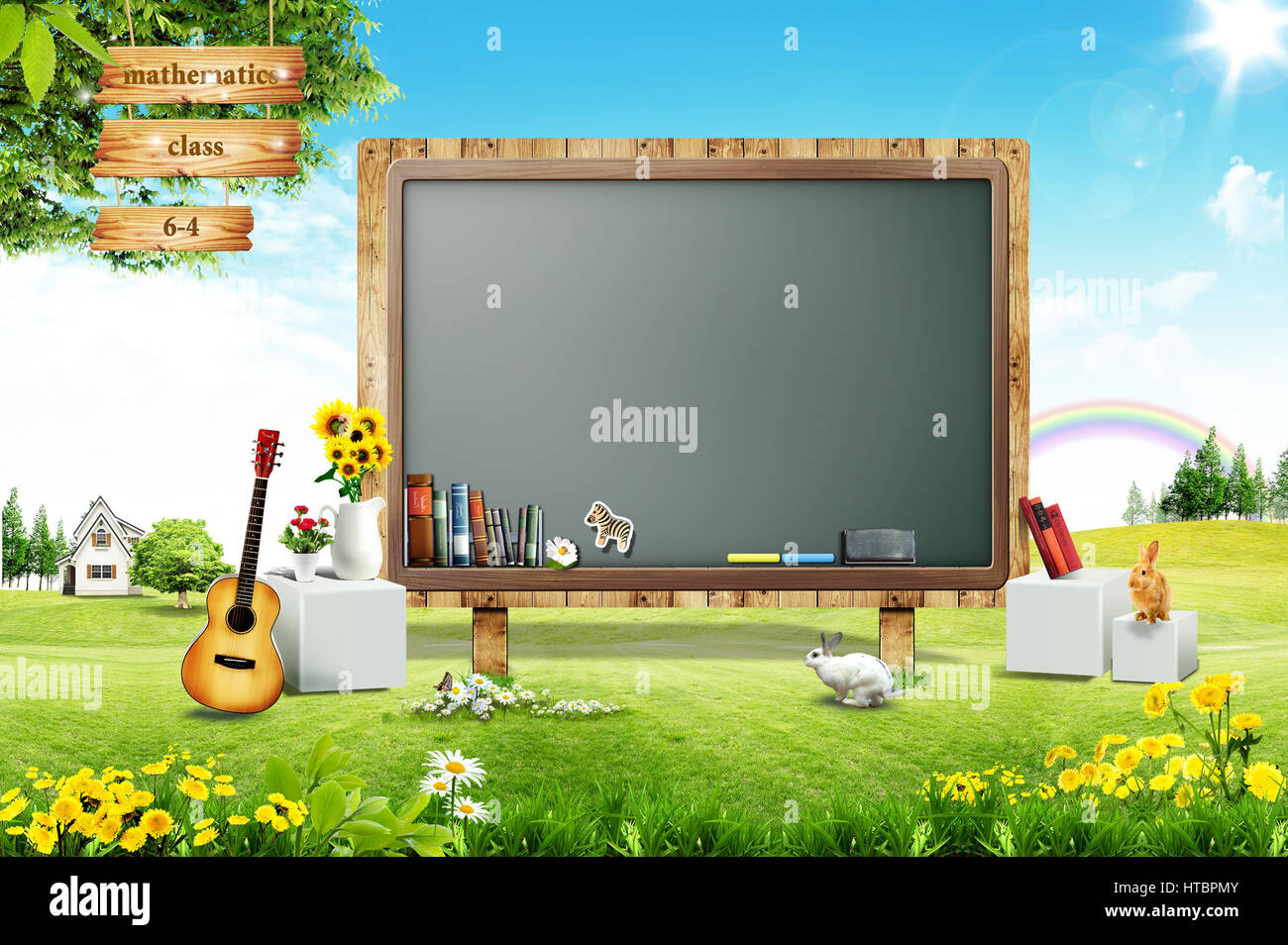 Green Saving Message Board Stock Photo - Alamy