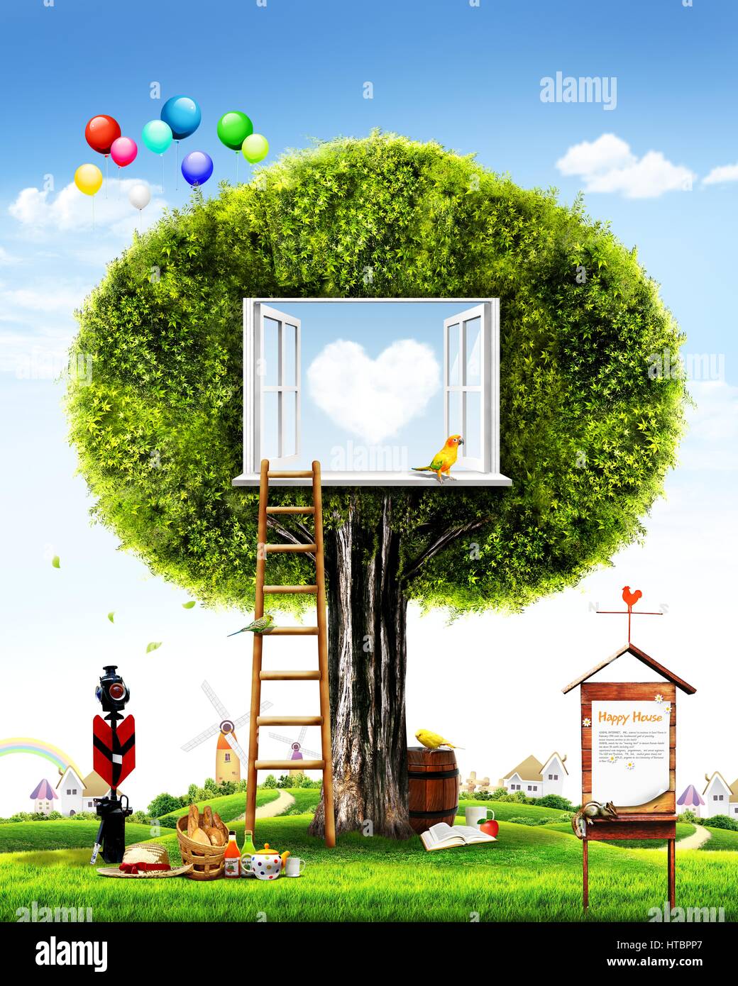 Green Saving Message Board Stock Photo - Alamy