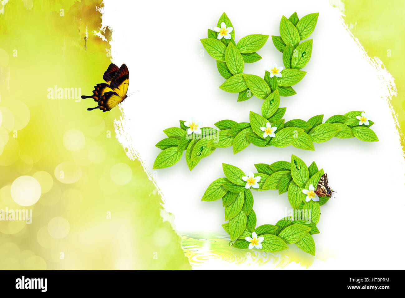 Green Saving Message Board Stock Photo - Alamy