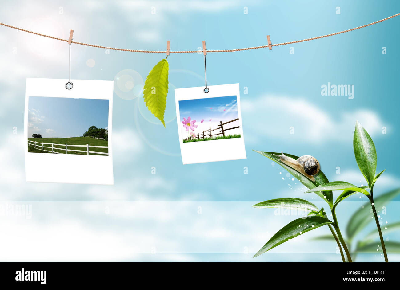 Green Saving Message Board Stock Photo - Alamy