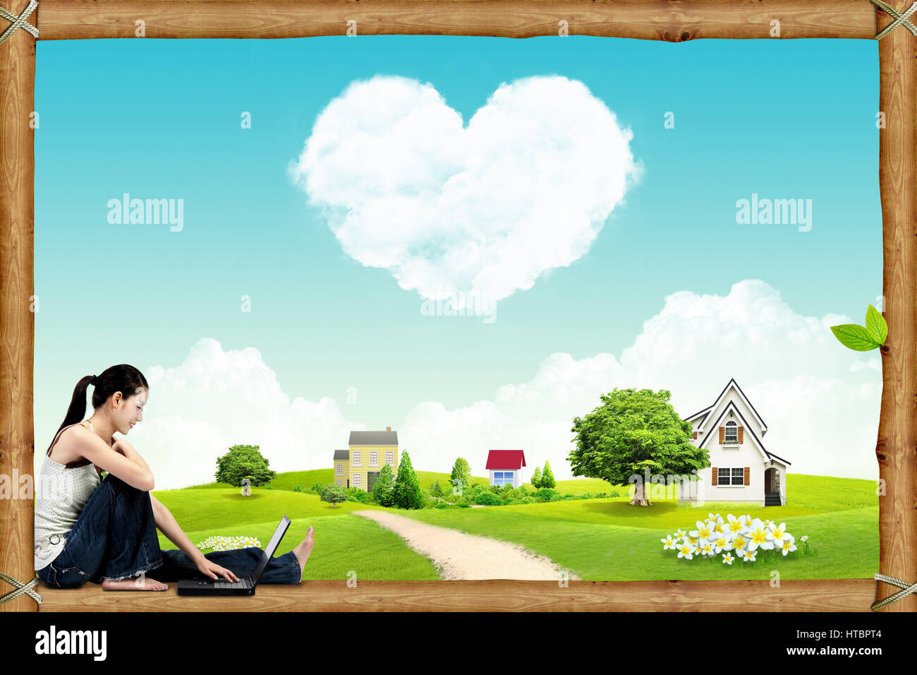 Green Saving Message Board Stock Photo - Alamy