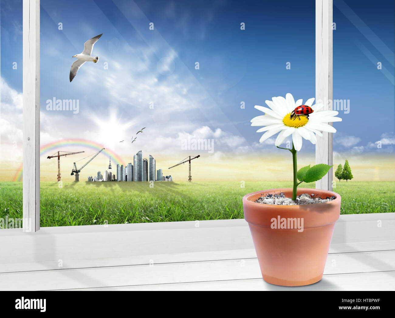 Green Saving Message Board Stock Photo - Alamy
