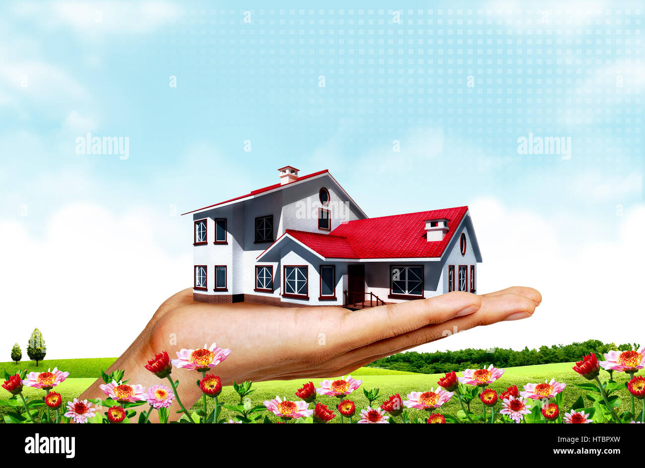 Green Saving Message Board Stock Photo - Alamy