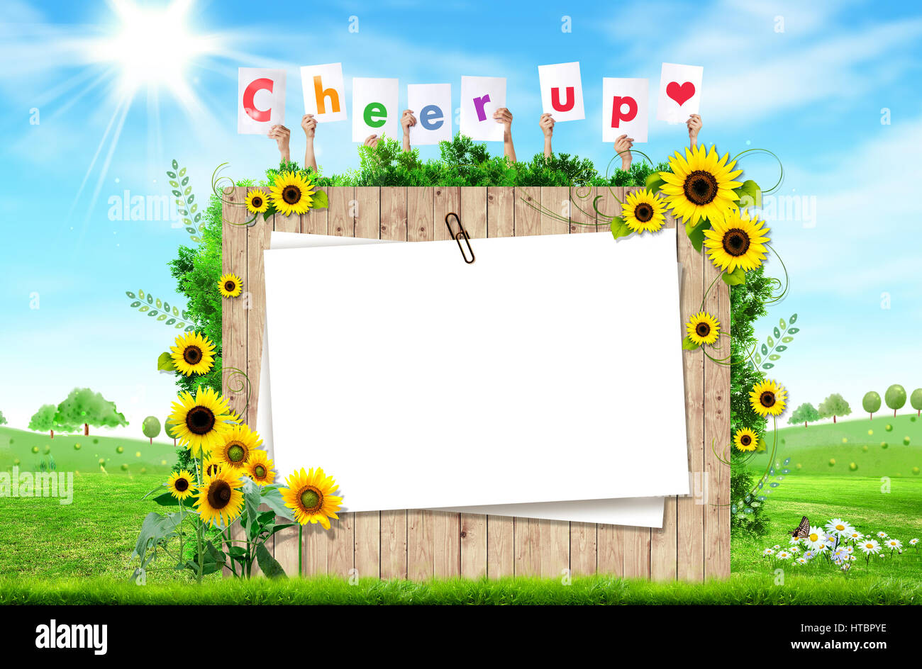 Green Saving Message Board Stock Photo - Alamy