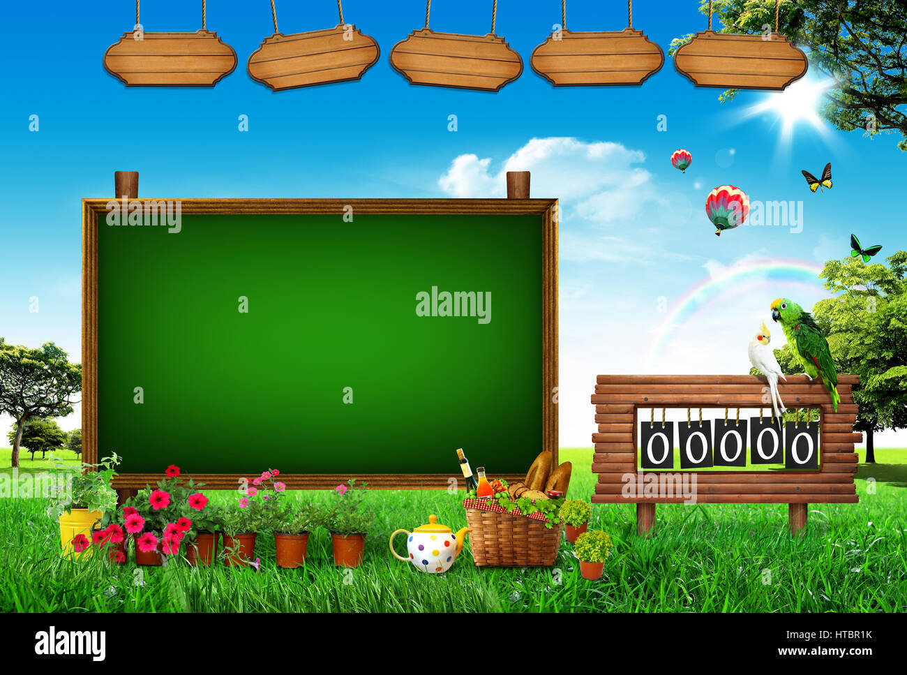 Green Saving Message Board Stock Photo - Alamy