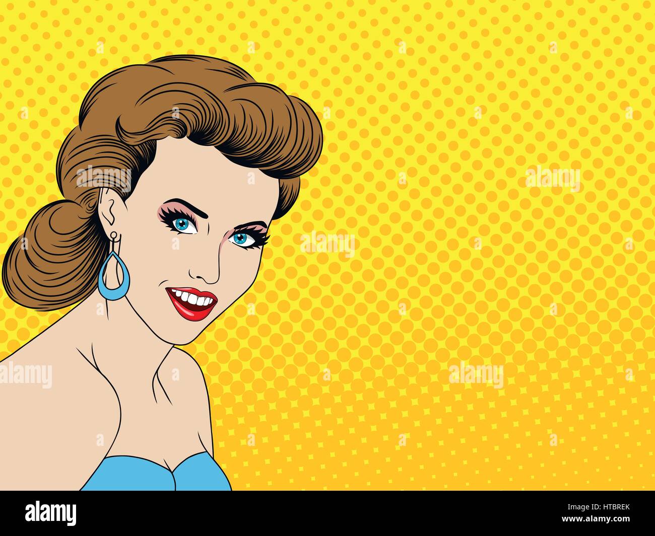 Pretty Pop Art Girl Stock Vector Image & Art - Alamy