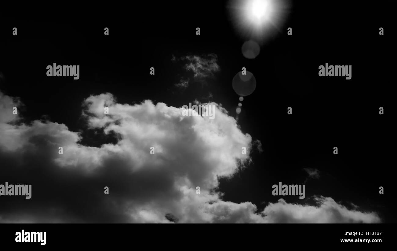 infrared image in black and white of the sun and clouds Stock Photo - Alamy