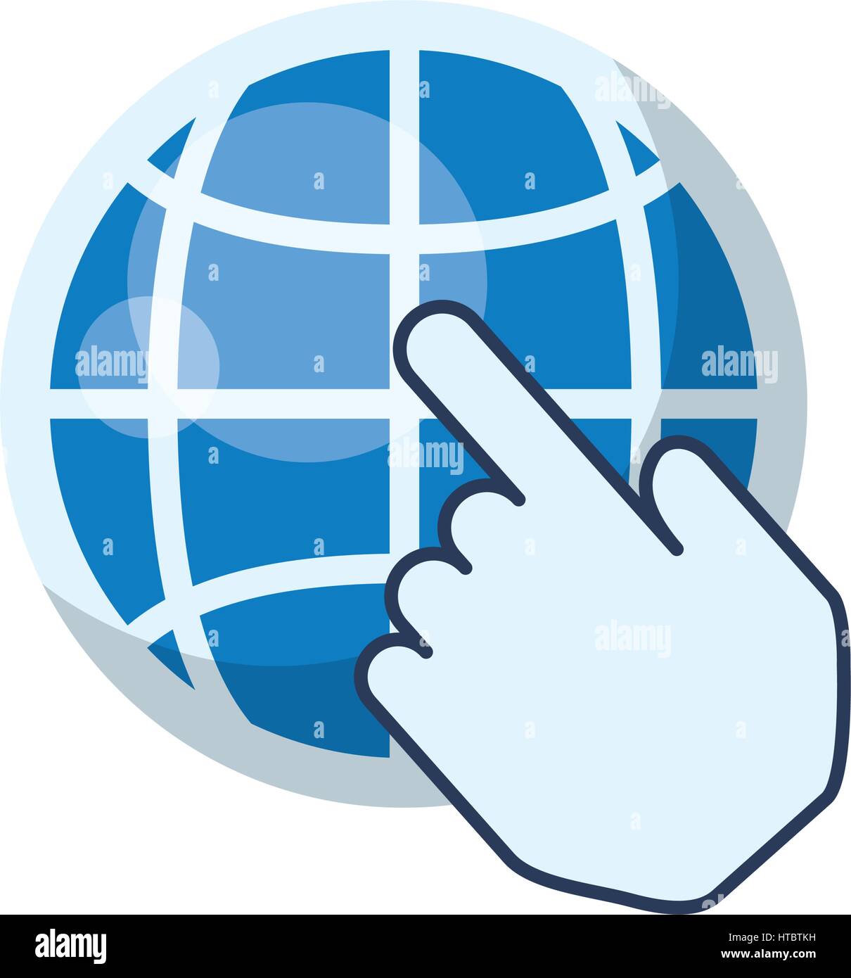 Hand click symbol Stock Vector Image & Art - Alamy