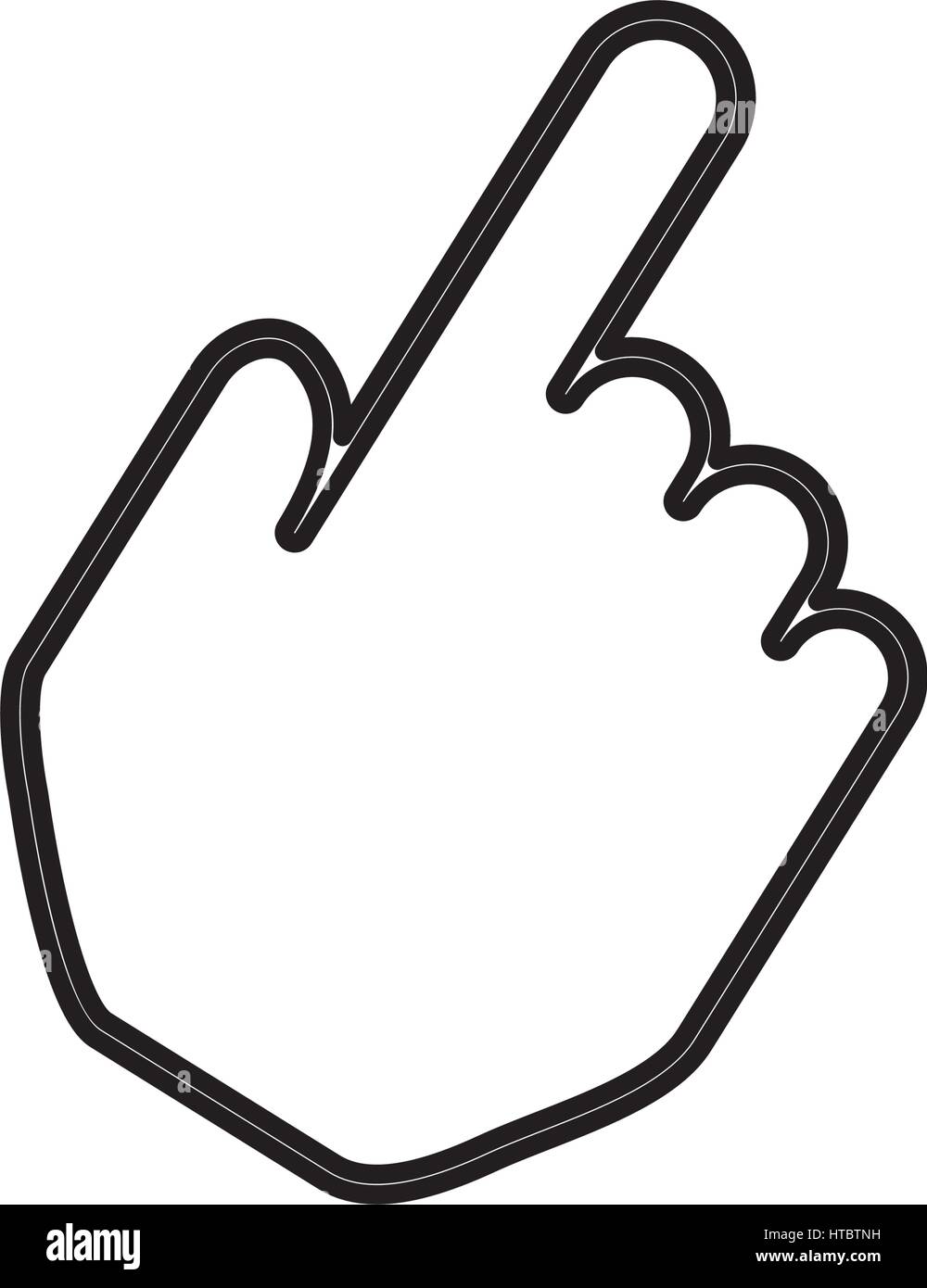 Hand click symbol Stock Vector Image & Art - Alamy