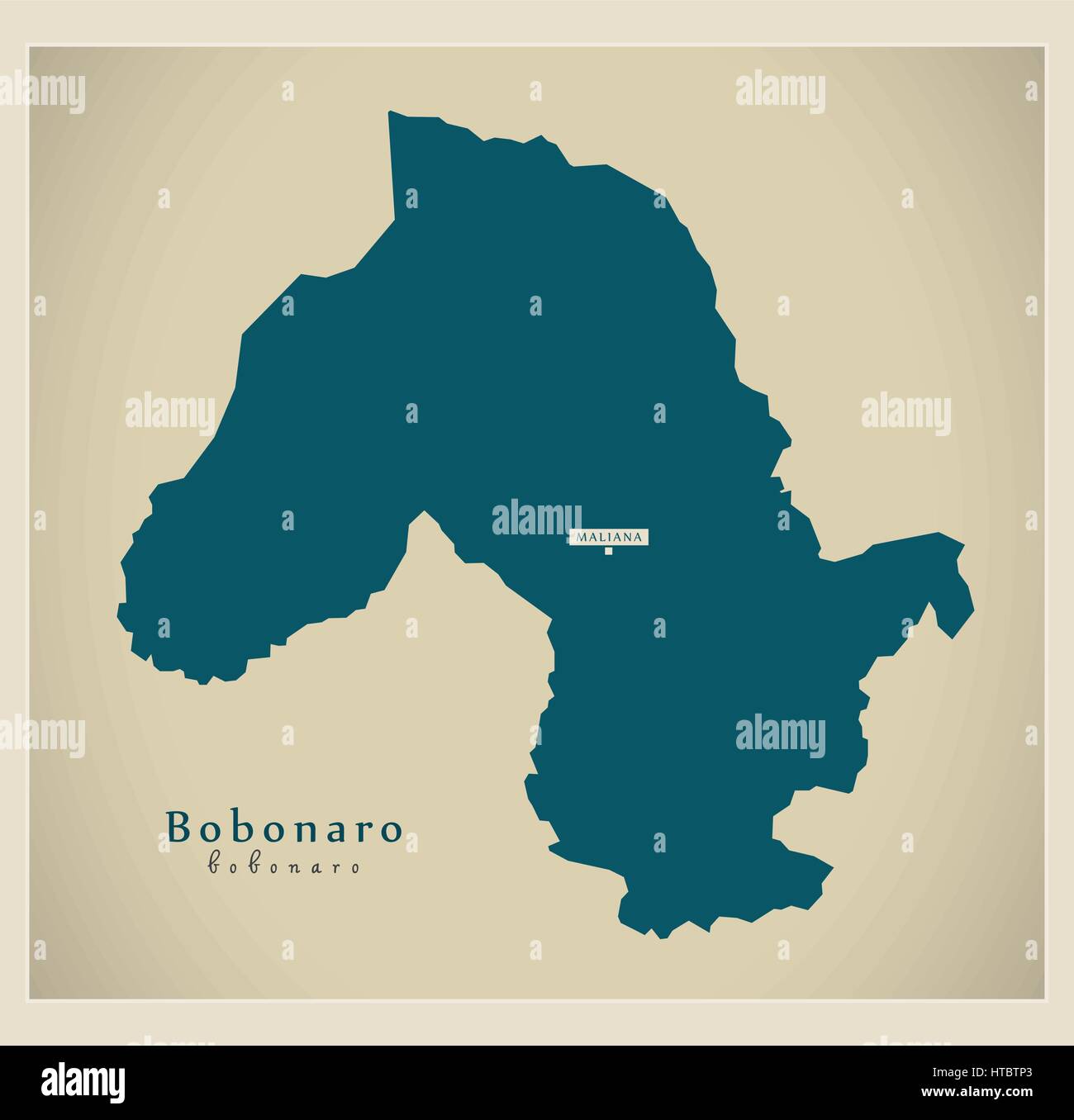 Modern Map - Bobonaro TL illustration silhouette Stock Vector Image ...