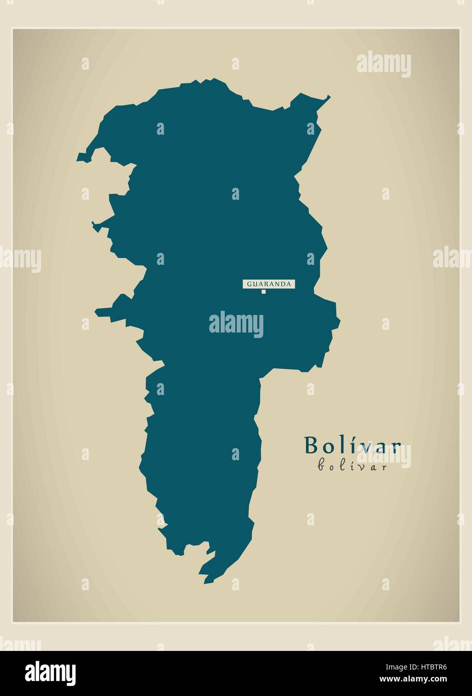 Bolivar map vector Stock Vector Images - Alamy
