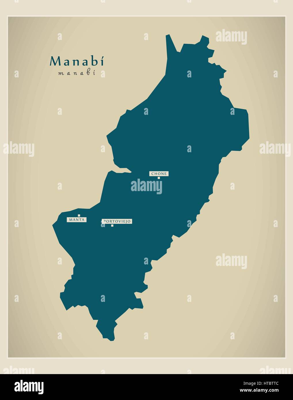 Modern Map - Manabi EC illustration silhouette Stock Vector Image & Art ...