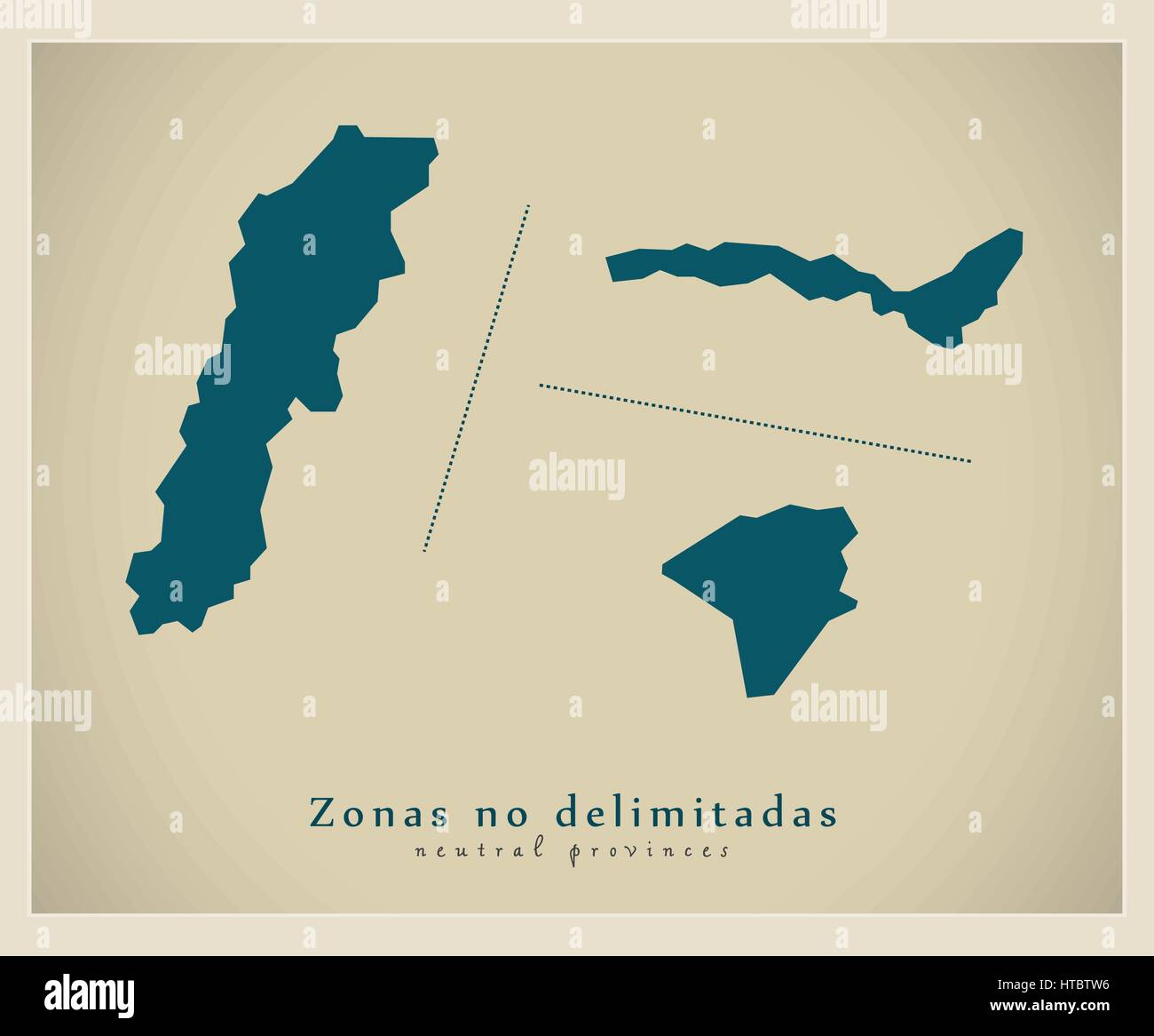 Neutral zones map Stock Vector Images - Alamy