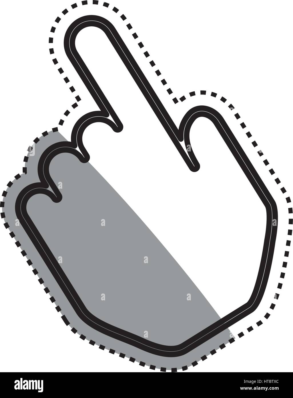 Hand click symbol Stock Vector Image & Art - Alamy