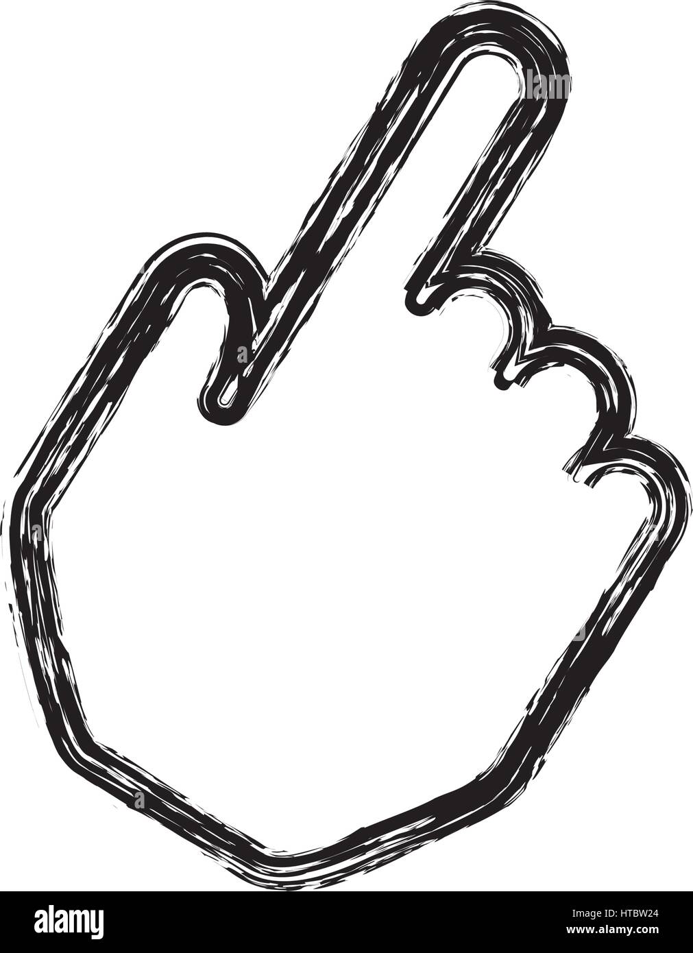 Hand click symbol Stock Vector Image & Art - Alamy