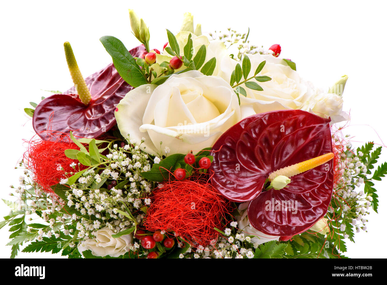 bunch of fresh flowers as present Stock Photo - Alamy