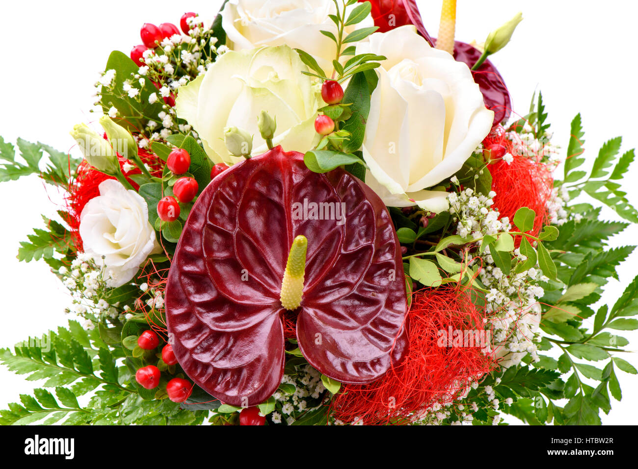 bunch of fresh flowers as present Stock Photo - Alamy