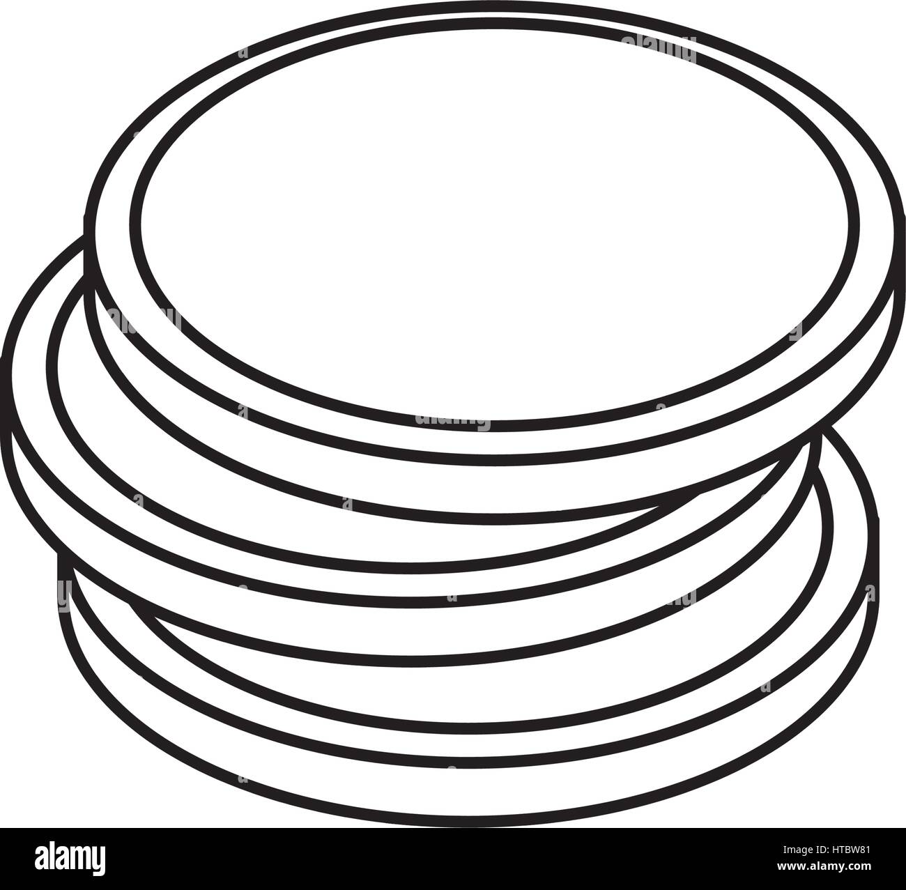 Blank coins isolated Stock Vector Image & Art - Alamy