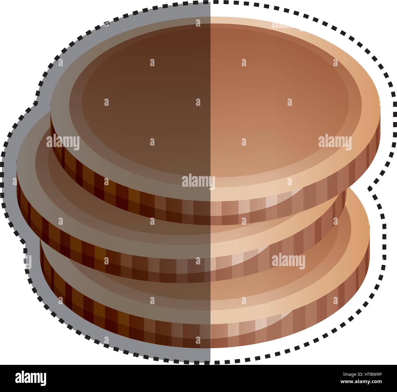 Blank coins isolated Stock Vector Image & Art - Alamy