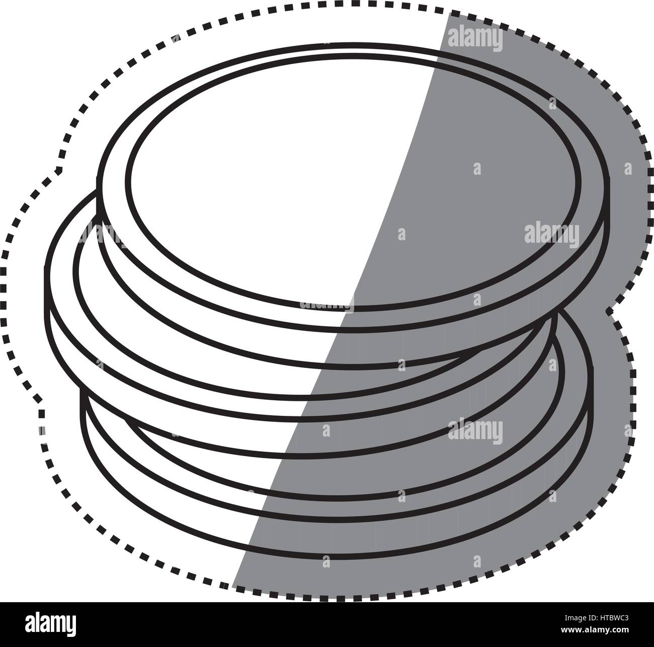 Blank coins isolated Stock Vector Image & Art - Alamy