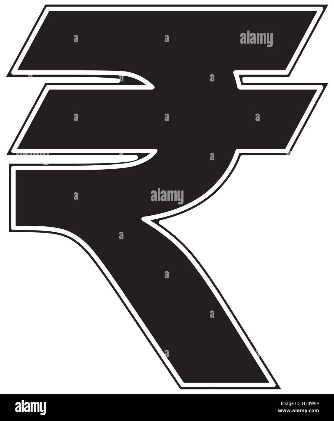 Indian rupee currency note sign Stock Vector Images - Alamy