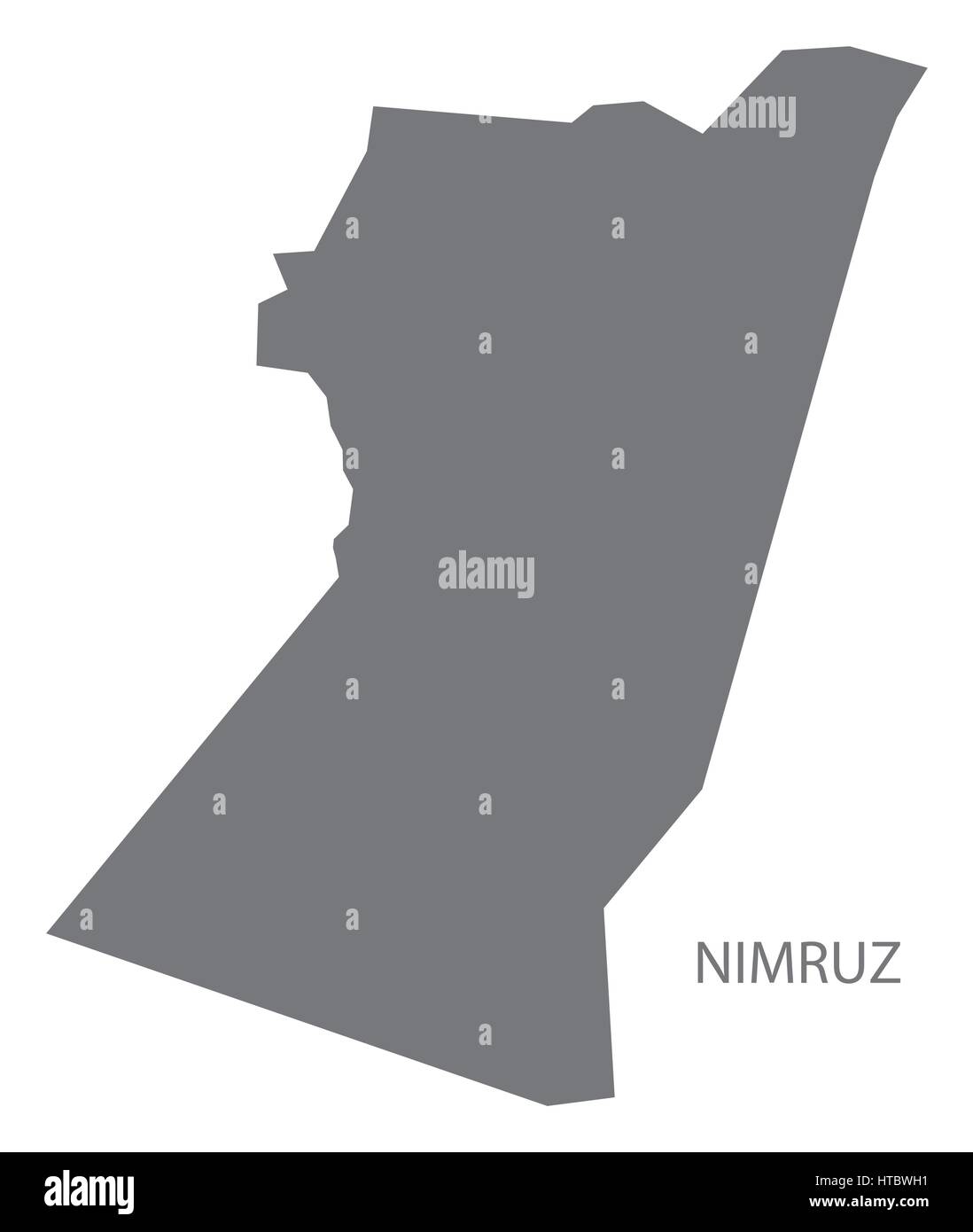 Nimruz Afghanistan map grey illustration silhouette Stock Vector Image ...