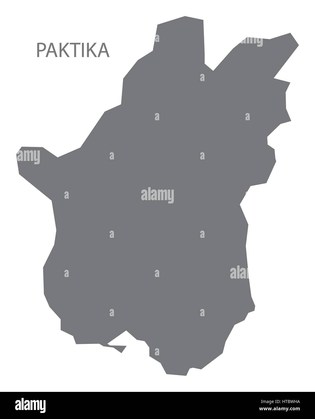 Paktika Afghanistan map grey illustration silhouette Stock Vector Image ...