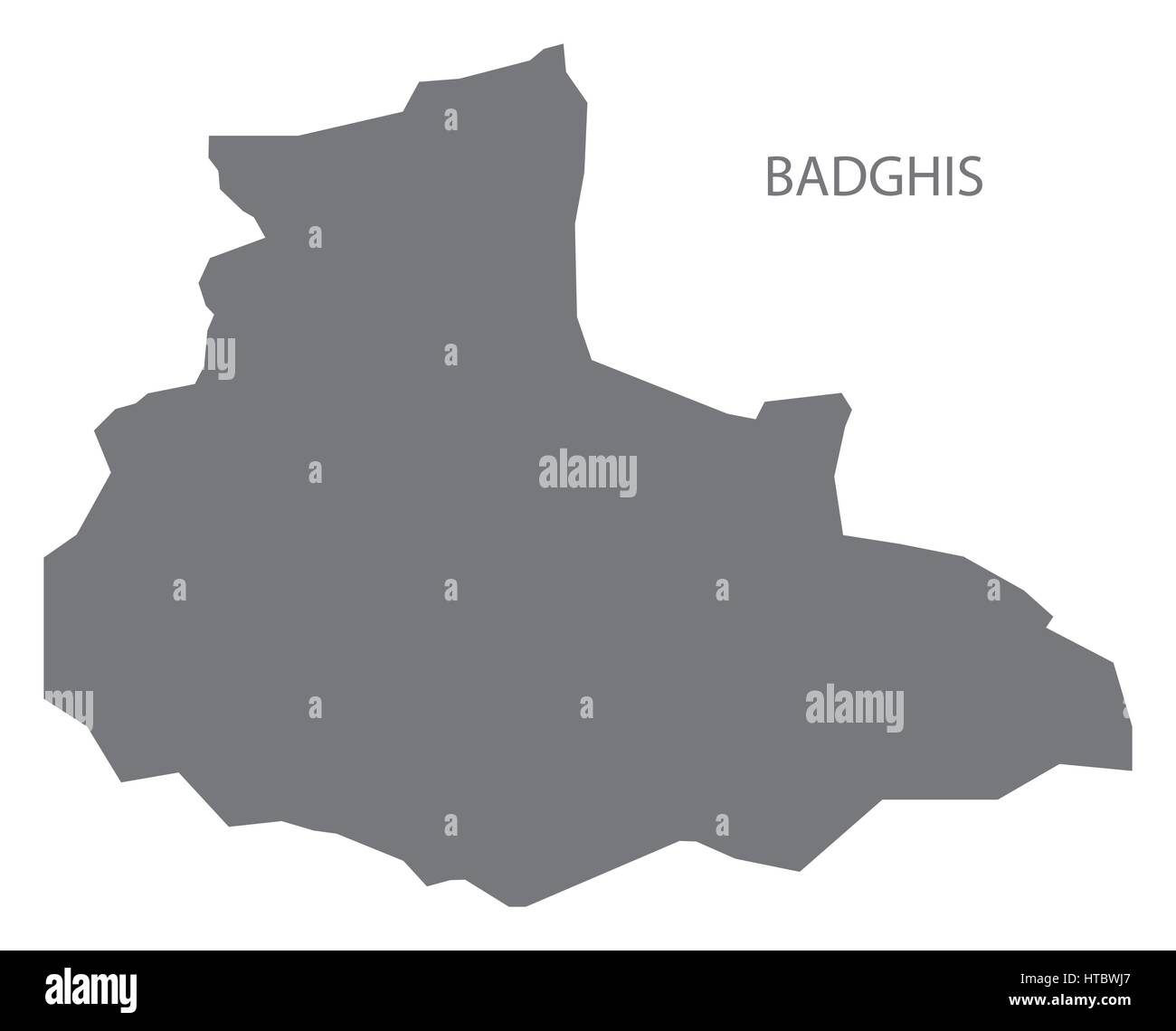 Badghis Afghanistan map grey illustration silhouette Stock Vector Image ...
