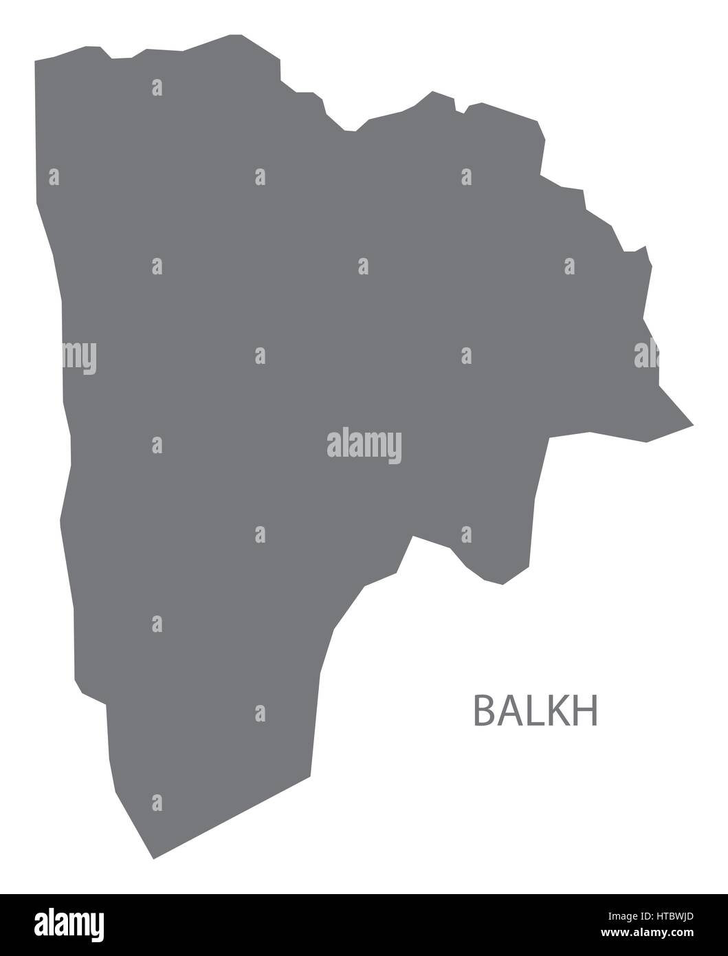 Balkh Afghanistan map grey illustration silhouette Stock Vector Image ...