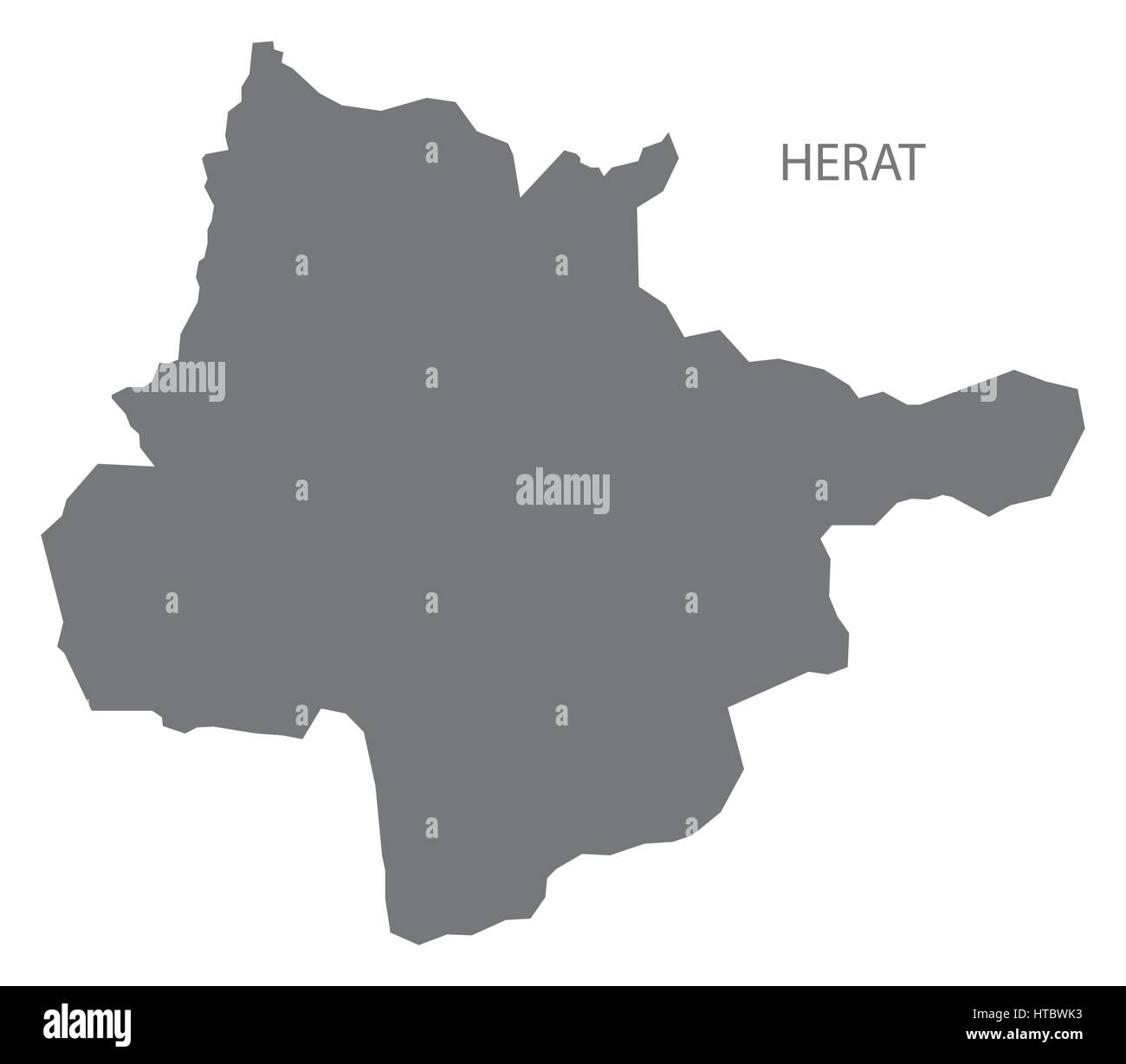 Herat Afghanistan map grey illustration silhouette Stock Vector Image ...