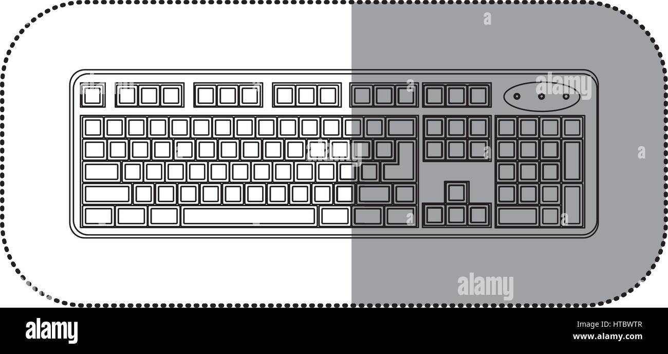 figure computer keyboard icon, vector illustraction design Stock Vector ...