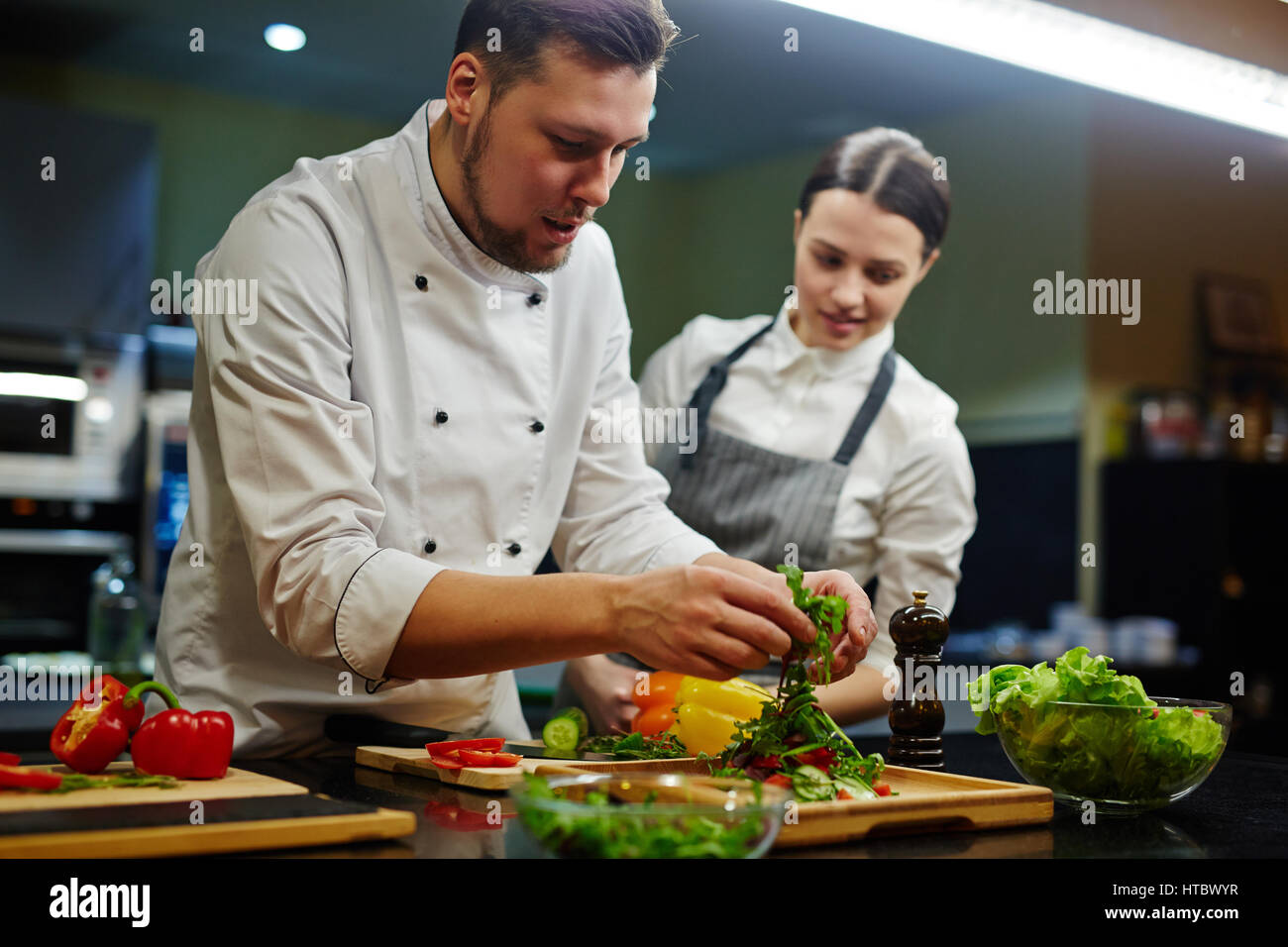 Apprentice trainee chef hi-res stock photography and images - Alamy