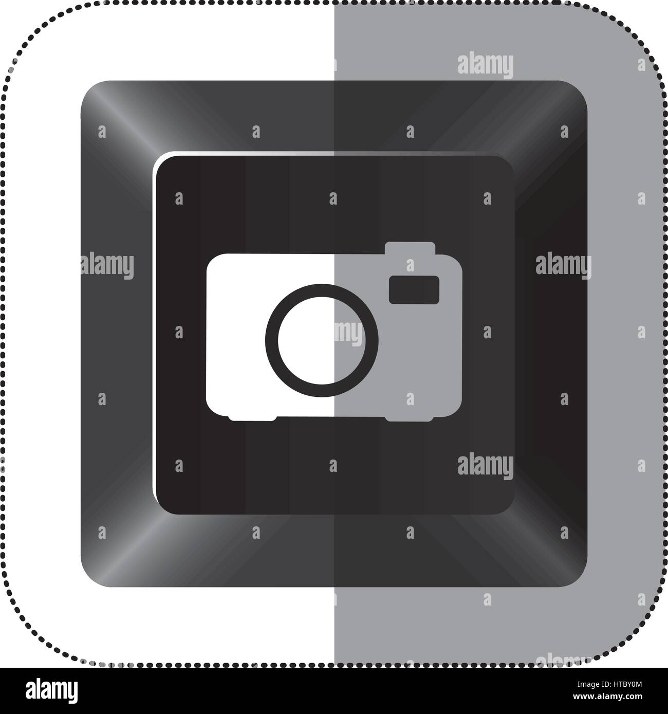 black button camera icon, vector illustraction design Stock Vector ...