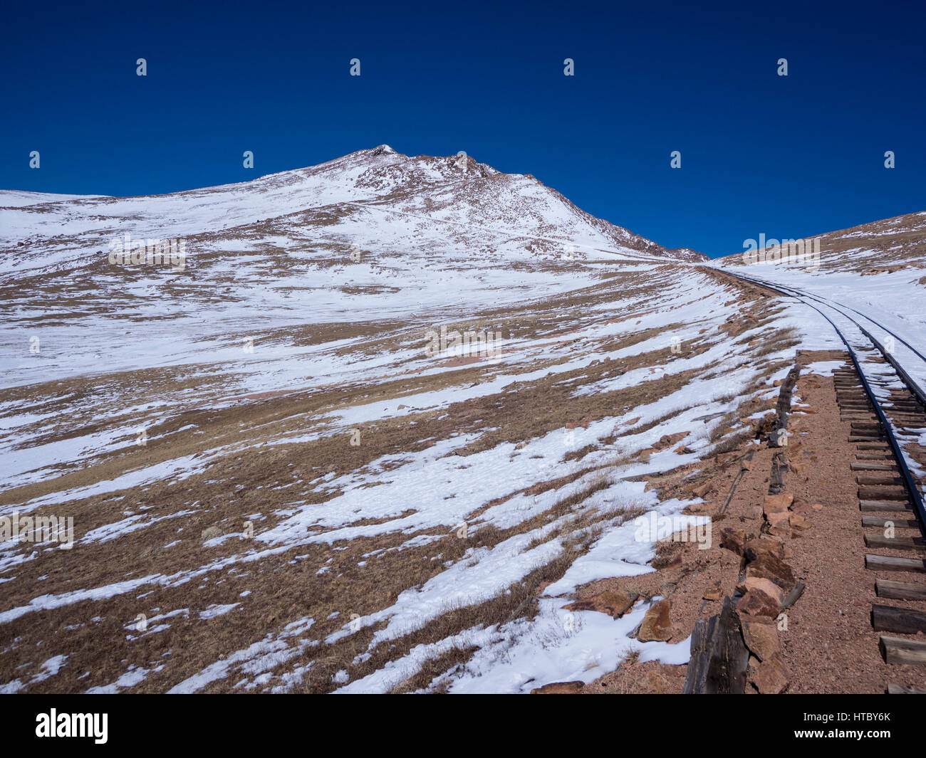 Pikes peak cog rail winter hi-res stock photography and images - Alamy