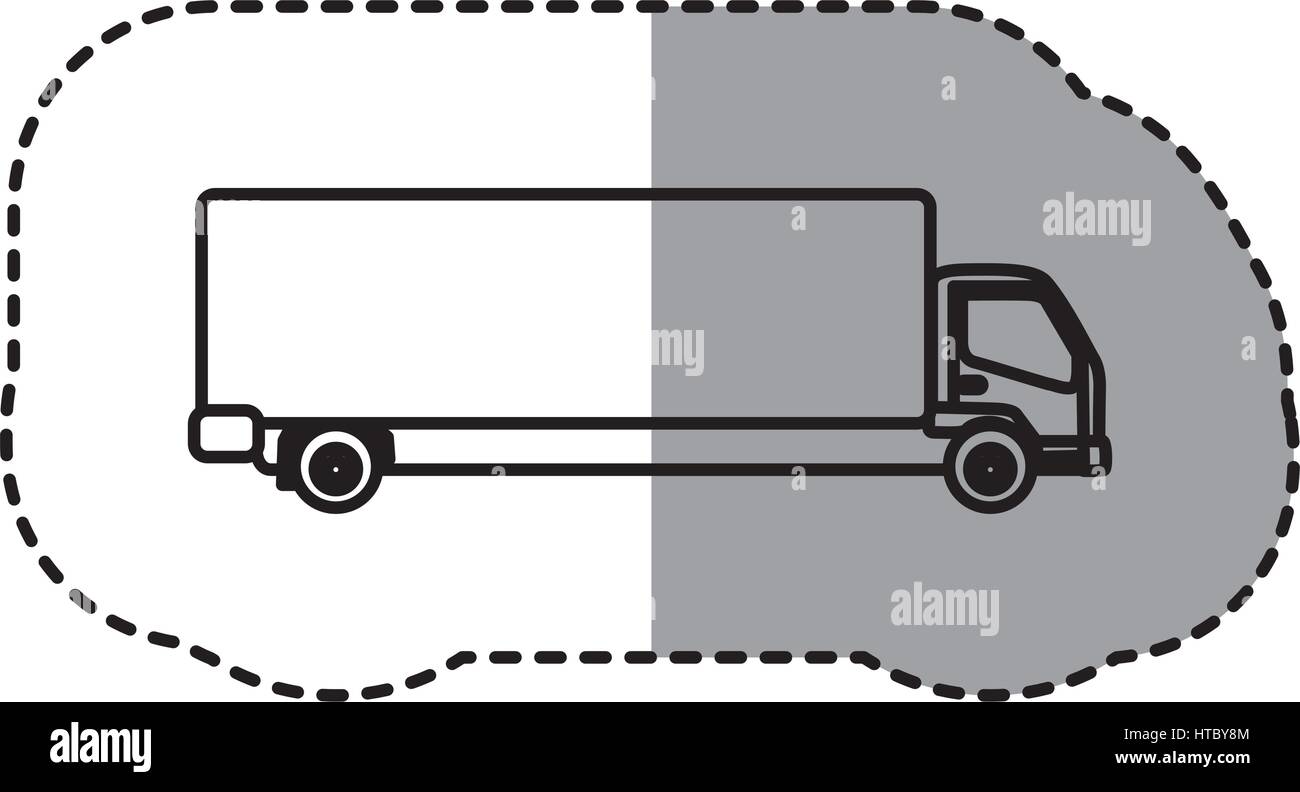 contour trucks trailer icon, vector illustraction design Stock Vector ...
