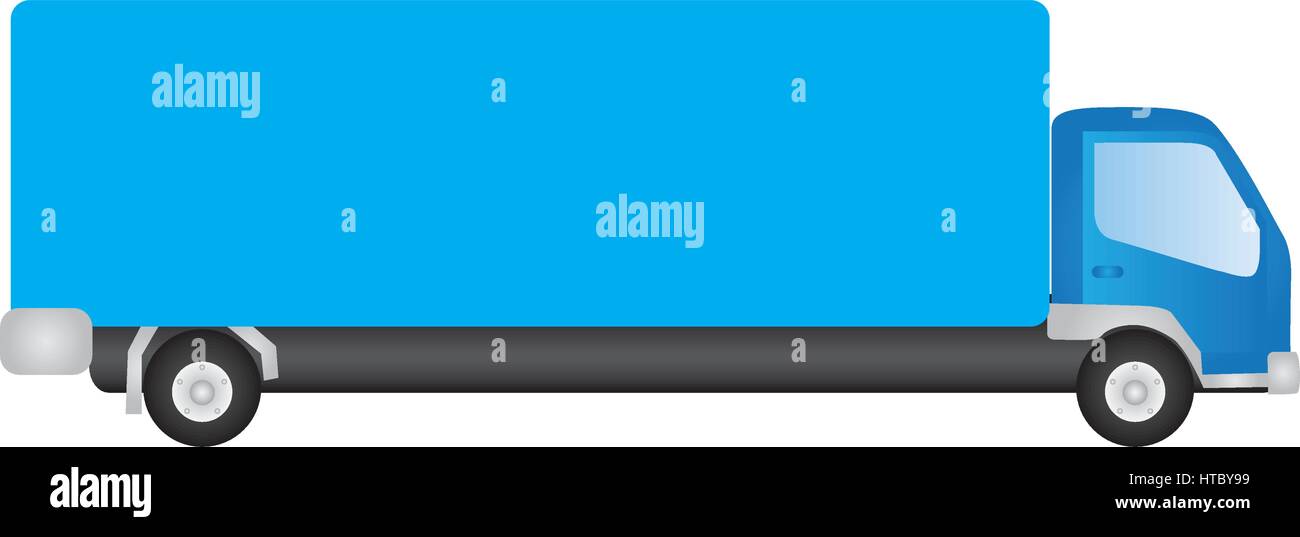 blue trucks trailer icon, vector illustraction design Stock Vector ...