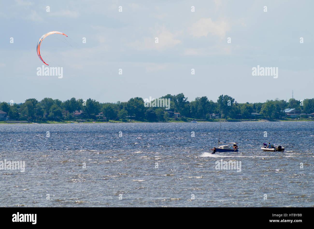 Wind powered parasailing hi-res stock photography and images - Alamy