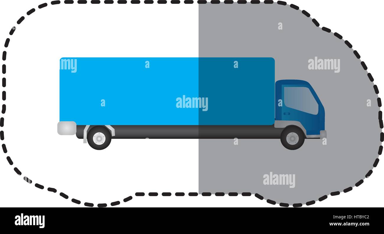 blue trucks trailer icon, vector illustraction design Stock Vector ...
