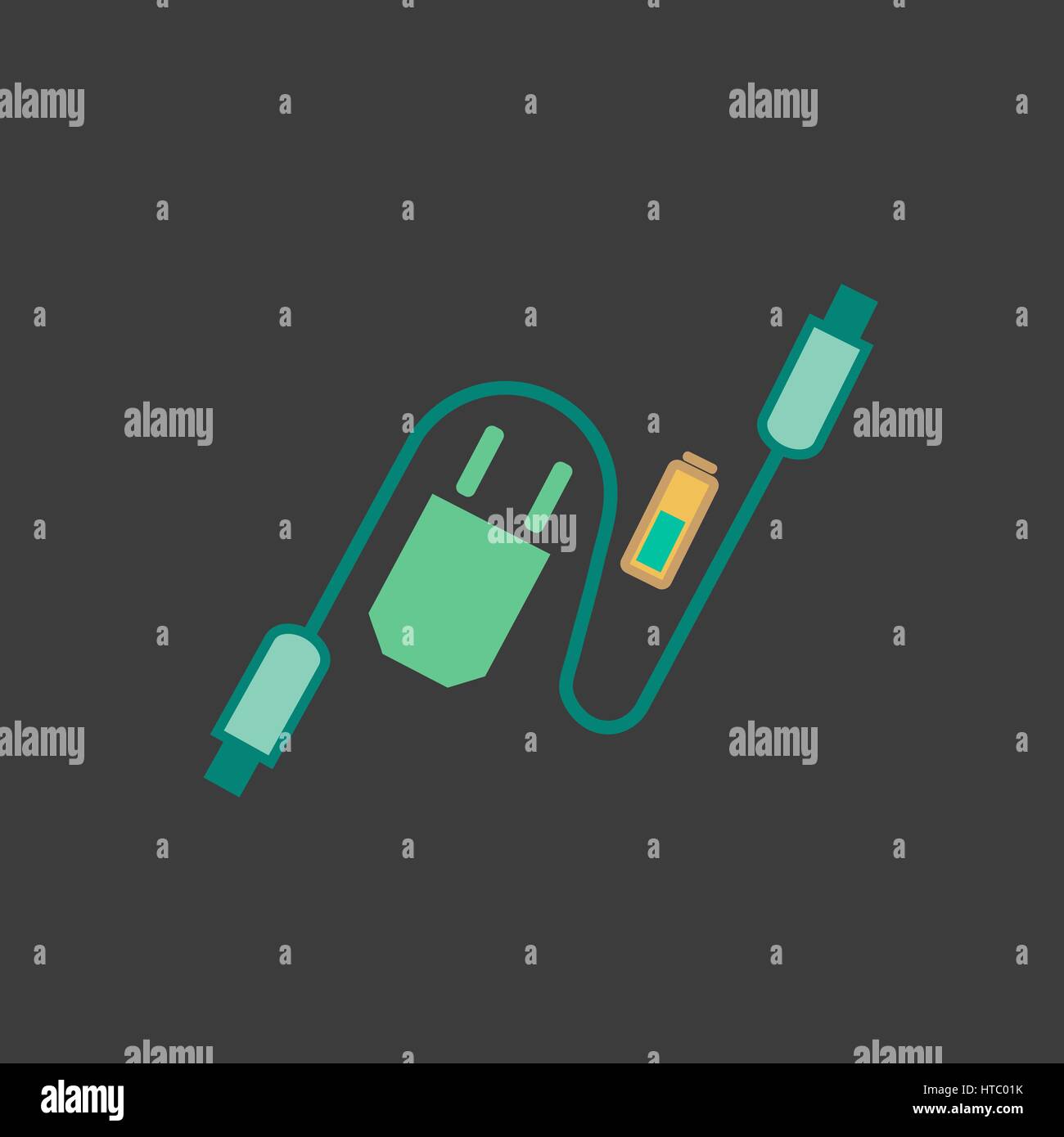 Black battery charger accessories Stock Vector Images - Alamy