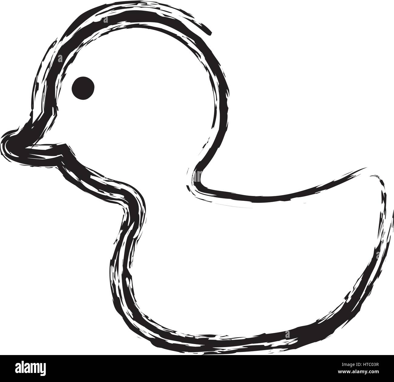 blurred sketch contour duck animal icon vector illustration Stock ...