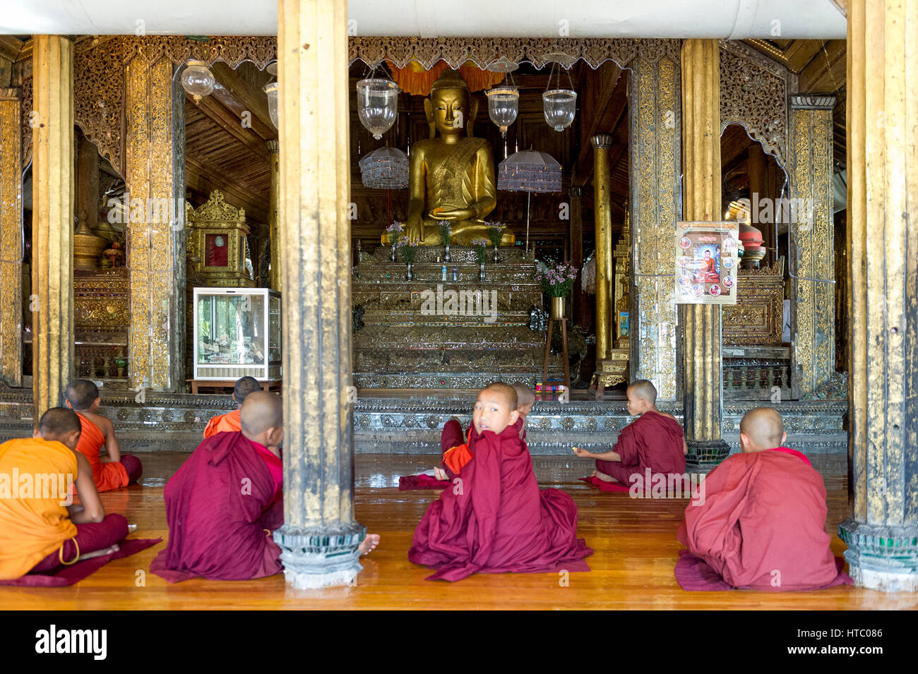 Myanmar. Nyaung Shwe. Shan state. The Shwe Yan Pyay monastery (Or The ...