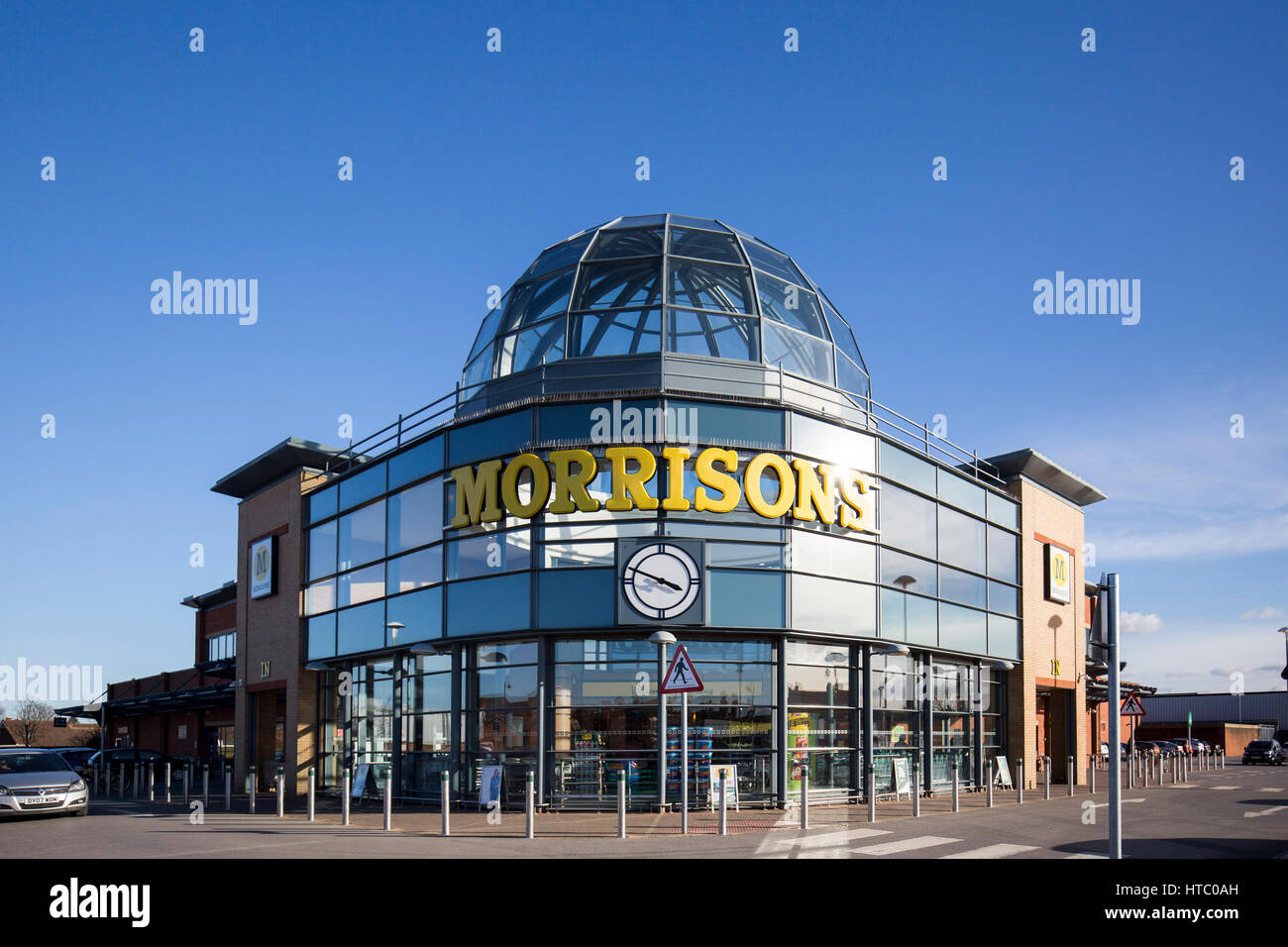 Morrisons supermarket , Saxon Street , Denton Stock Photo - Alamy