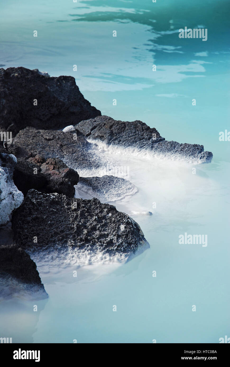 The Blue Lagoon - Iceland's geothermal spa located in a lava field in ...