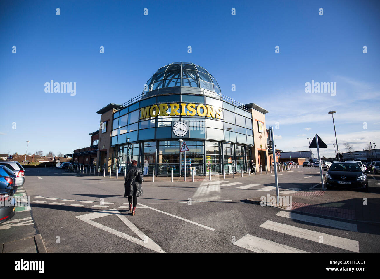 Morrisons supermarket , Saxon Street , Denton Stock Photo - Alamy